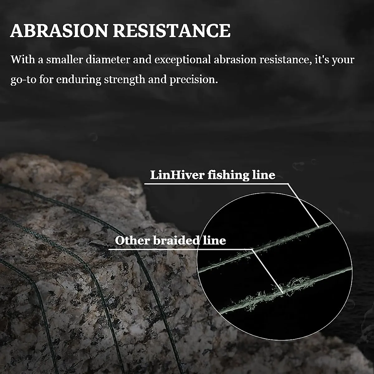 Braided Fishing Line, 4 Strands Super Strong PE Fishing Line 10LB/20LB/30LB/ for Saltwater and Freshwater, Abrasion Resistant, High Sensitivity and No Stretch Superline - DarkGreen(547Yds, 30lb)