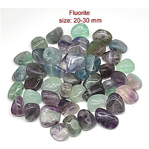 BAWHO Natural Tumbled Stones Bulk Crystals Polished Gemstones Gem Raw Aquarium Decoration Minerals WANMUQYIN (Size : 100g)