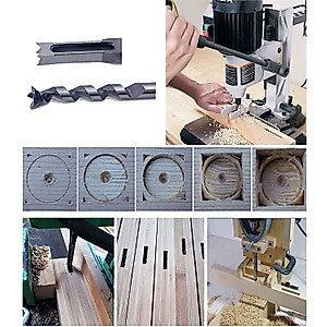 Utoolmart Square Hole Drill Bit for Wood, 1/2" Bearing Steel Hollow Chisel Mortise Power Tool for Woodworking 2Pcs