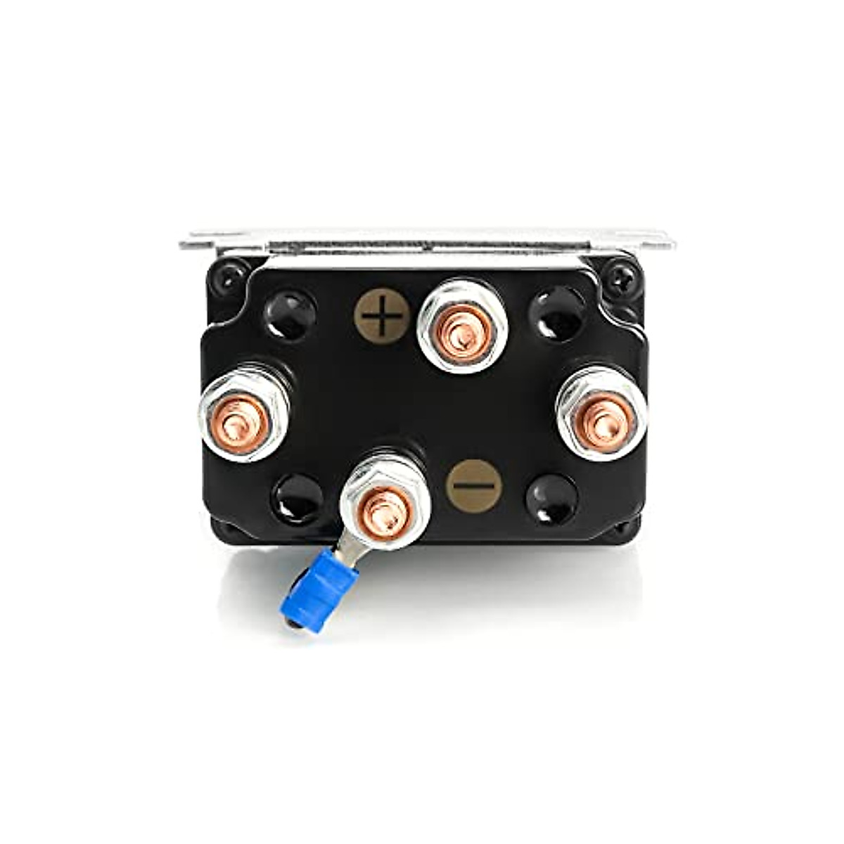 QWORK Solenoid Relay, 12V 250A Winch Relay Solenoid Replacement Contactor for 3000-5000lbs ATV UT Winch Control, 2 Pack