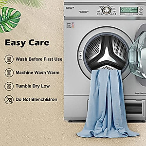 Orighty Bath Towels Set Pack of 2(27’’ x 54’’) - Soft Feel Bath Towel Sets, Highly Absorbent Microfiber Towels for Body, Quick Drying, Microfiber Bath Towels for Sport, Yoga, SPA, Fitness - Blue