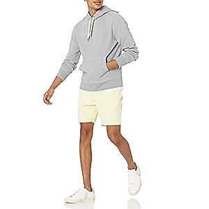 Amazon Essentials Men's Lightweight French Terry Hooded Sweatshirt, Light Grey Heather, Medium