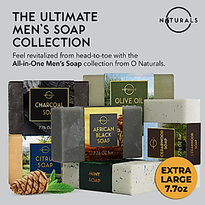 O Naturals Exfoliating Soap Bar Cedarwood - Natural Exfoliating Bar Soap - Heavy Grit Mens Soap - Apricot Kernels Bar Soap - Bar Soap for Men - Mens Soap Bar - Soap for Men Face Soap Bar Mens Bar Soap