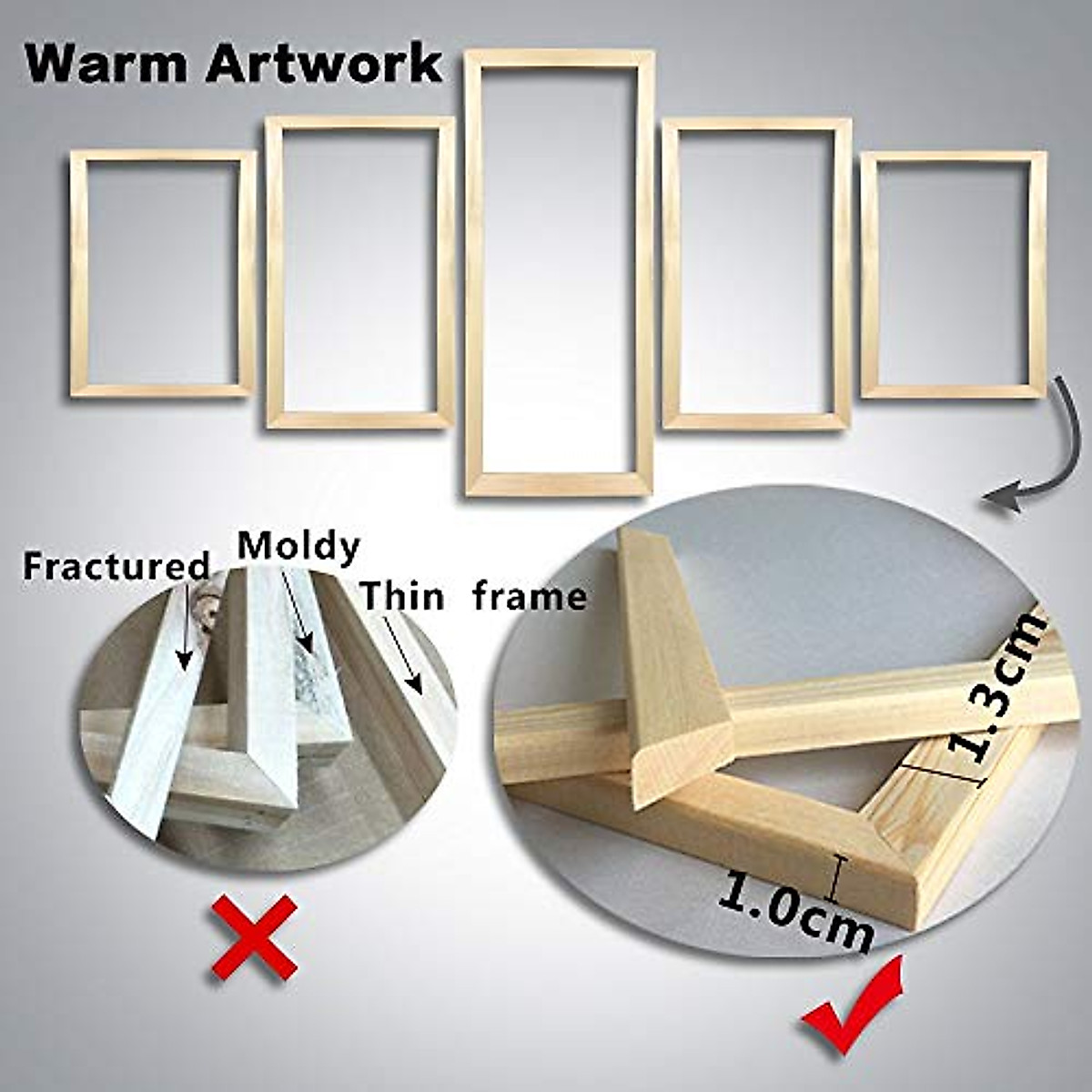 TUMOVO 5 Panel Canvas Prints Painting Wall Art Sport Home Decor Framed Pictures Modern Artwork Home Decor for Living Room Giclee Gallery-Wrapped Stretched Ready to Hang(50''Wx24''H)