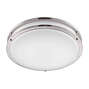 Hampton Bay DC016LED 16" Brushed Nickel LED Round Flush Mount