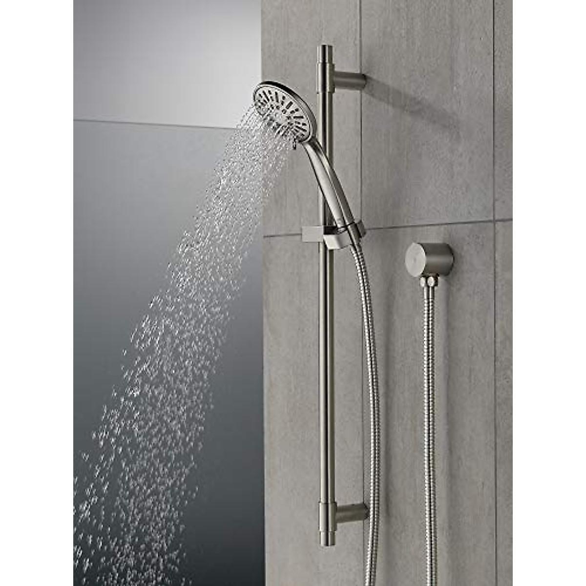DELTA FAUCET 51361-SS Hand Shower 1.75 GPM w/Slide Bar 4S Handshower, Stainless