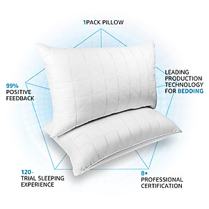 NEIPOTA Bed Pillows Standard Size Set of 2, Premium Down Alternative Cooling Bedding 20 x 26 White, Sleeping Pillow for Back, Stomach or Side Sleepers