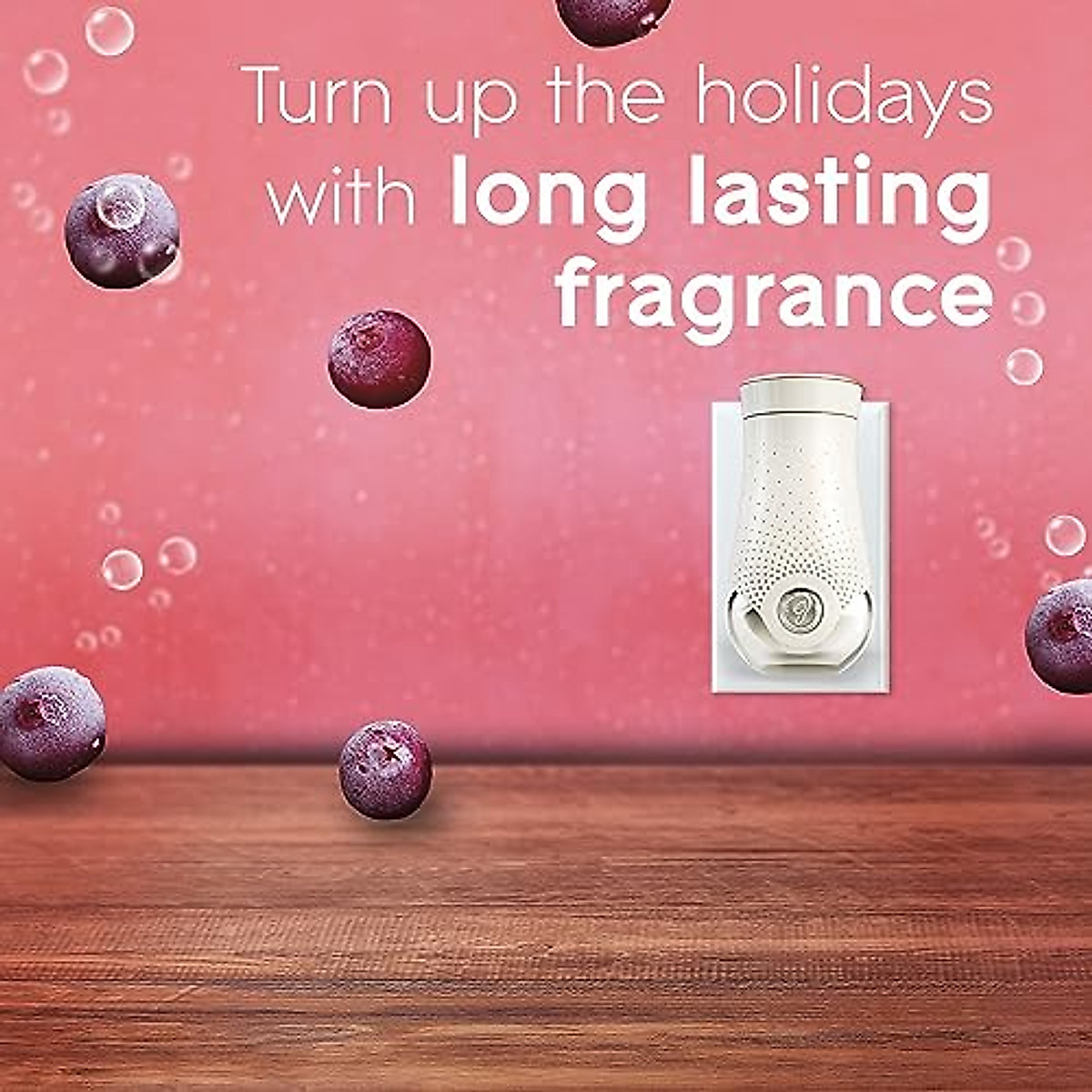 Glade PlugIns Refills Air Freshener, Scented and Essential Oils for Home and Bathroom, Crisp Cranberry Champagne, 1.34 Fl Oz, 2 Count