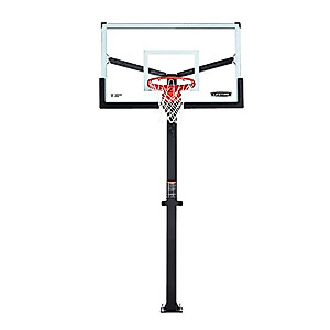 Lifetime 60" In-Ground Basketball Hoop, Mammoth Lift Adjustable Height, Tempered Glass Backboard Bolt Down System