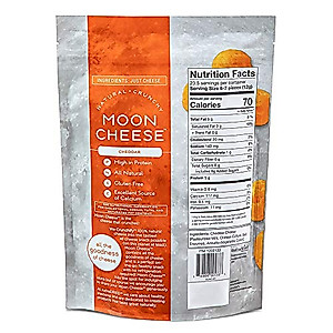 Moon Cheese - 100% Natural Cheese Snack - Cheddar - 2 oz, 10 ounce (pack of 1)