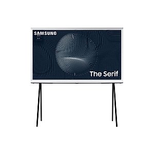 SAMSUNG 55-Inch Class The Serif LS01B Series - QLED 4K, I-Shaped Design, Anti-Reflection Matte Display, -Portable Easel -Stand, Ambient Mode+ Smart -TV -w/ Alexa Built-in (QN55LS01BAFXZA,Latest Model)