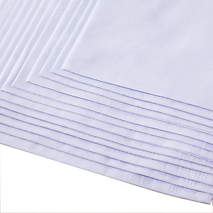 Ricosky Men's Pure White 100% Cotton Handkerchief