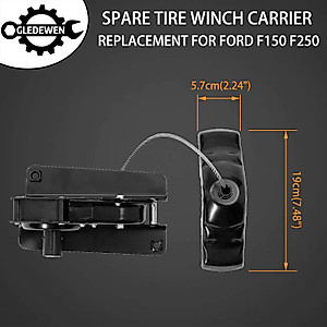 Gledewen Spare Tire Hoist Spare Tire Winch Carrier | Replacement for 1997-2003 Ford F150, 2004 F150 Heritage, 1997-1999 F250, 1997 F250 HD | Replaces# 924-526, 1L3Z1A131AA, 2L3Z1A131AA
