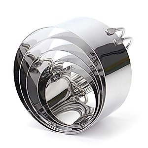 Tosnail Pastry Cutter, Dough Blender, 3 Cup Flour Sifter and Biscuit Cutter, 8 Pieces Stainless Steel Professional Dough Tools for Baking Cookies and Donuts