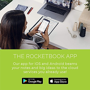 Rocketbook Smart Reusable Notebook, Letter Size Panda Planner with Daily, Weekly, & Monthly Pages, Midnight Blue, (8.5" x 11")