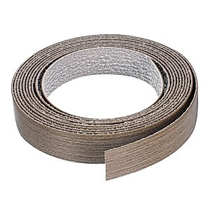 uxcell Edge Banding, 3/4 inch x 9.84ft Pre-Glued Wood Veneer Edging Iron-on Flexible Edge Banding for Cabinet Repair Furniture Restoration, Brown