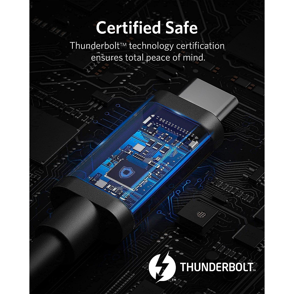 Anker Thunderbolt 3.0 Cable 1.6 ft Supports 100W Charging / 40Gbps Data Transfer & Anker USB C Hub, PowerExpand 8-in-1 USB C Adapter, with 100W Power Delivery, 4K 60Hz HDMI Port, 10Gbps USB C and 2 US