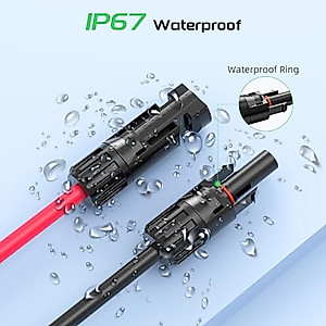 Bateria Power 3.3FT Solar Connector to XT60 Adapter Extension Cable, 12AWG Solar Panel to XT60 Charge Extension Cable for RV Foldable Solar Panel, Portable Power Station, Solar Generator (1PCS)