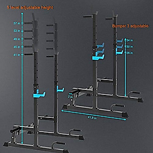 JX FITNESS Squat Rack, Barbell Rack, Bench Press Rack Push Up Multi-Function Weight Lifting Gym/Home Gym