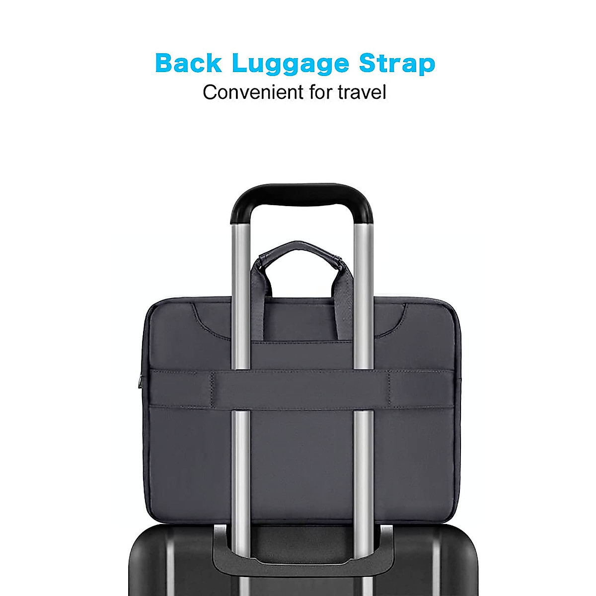 MOSISO 360 Protective Laptop Shoulder Bag Compatible with MacBook Air 15 inch M2 A2941 2023/Pro 16 inch M3 M2 M1 2023-2019, 15-15.6 inch Notebook,Matching Color Sleeve with Belt, Slate Gray