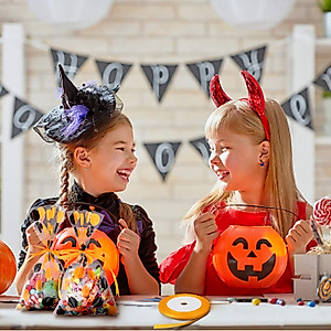 Boao 100 Pcs Christmas Cellophane Treat Bags Christmas Candy Bags Gift Bags Goodies Bags 11 x 5 Inches Red and Green Polka Dot Cello Bags Plastic Bags with Ribbon for Christmas Party Supplies