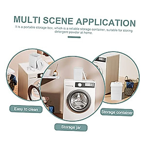 Washing Powder Storage Bucket Laundry Containers for Powder Container for Flour Softner Washing Powder Containerent Laundry Powder Storage Container Bin 1 Set