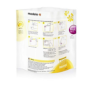 Medela Quick Clean MicroSteam Bags, Sterilizing Bags for Bottles Breast Pump Parts Eliminates 99.9 of Common Bacteria Germs Disinfects Most Breastpump Accessories, Yellow, 12 Pack