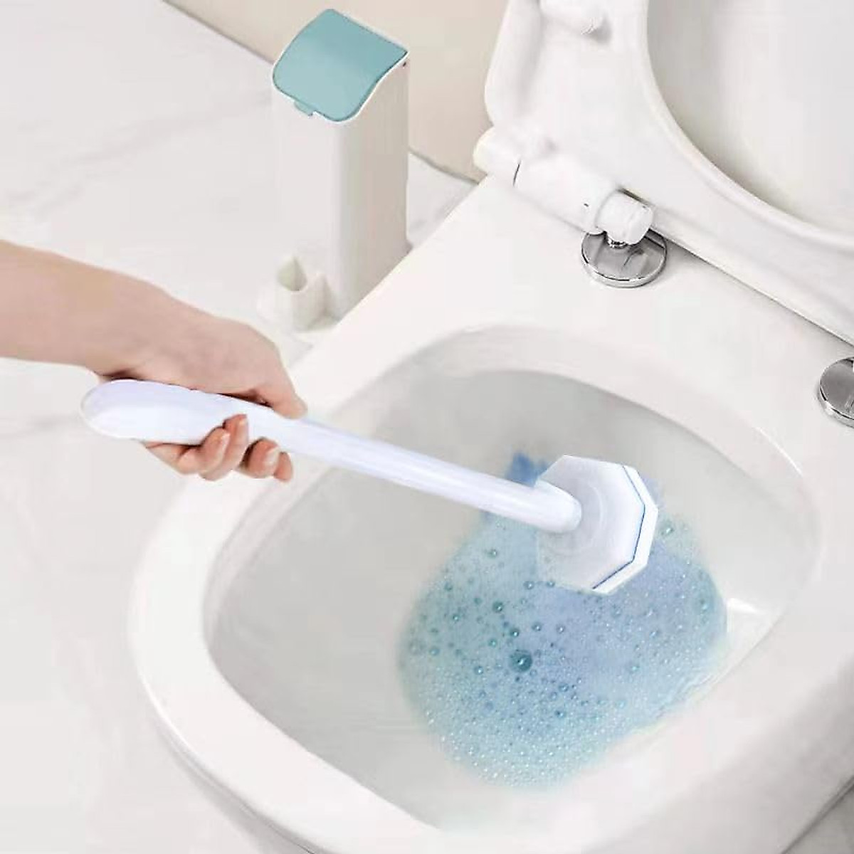 50PCS Wand Head Brush for Upgraded Wand Refill Compatible with Clorox Toilet Wand Refills