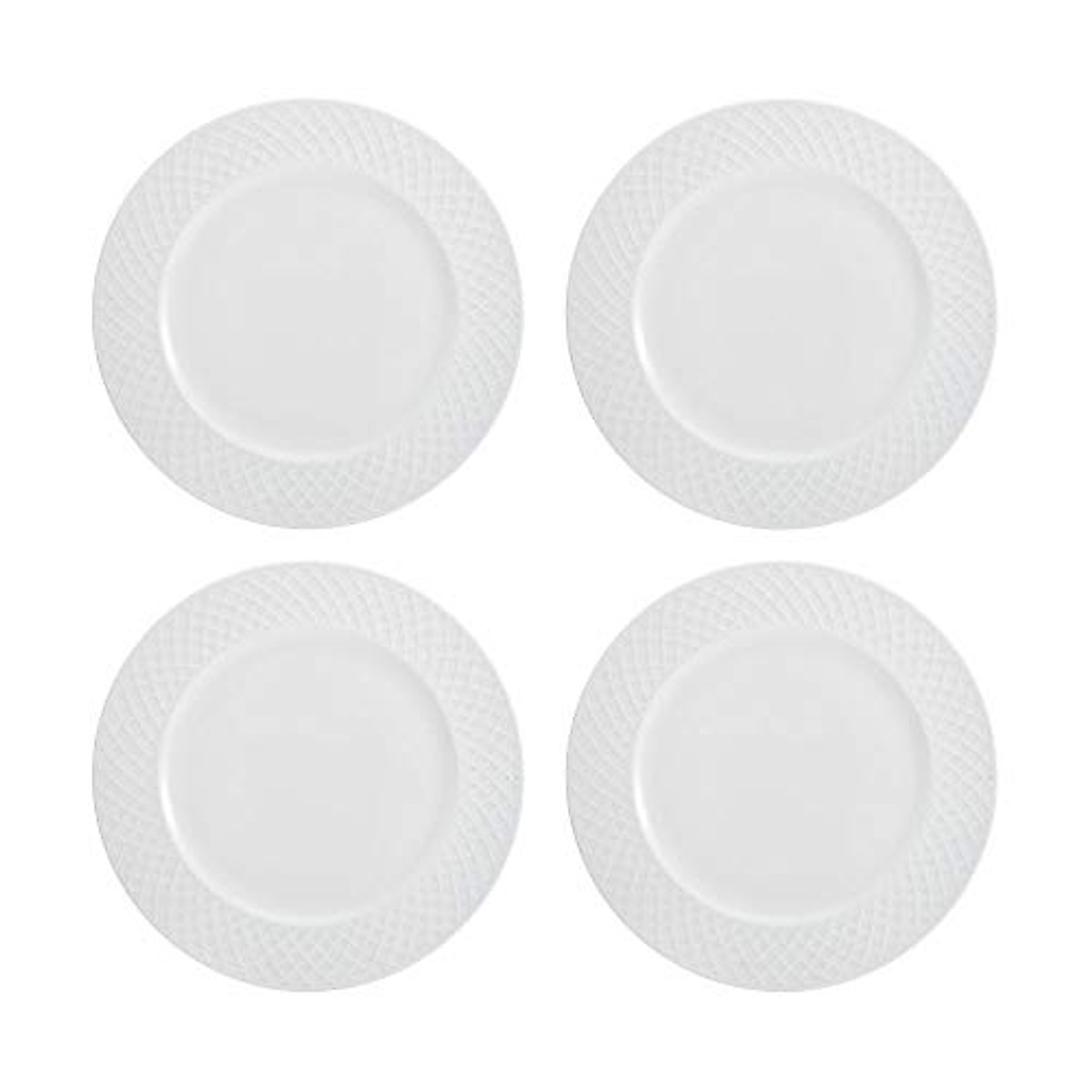 Mikasa Trellis 16 Piece Dinnerware Set, Service for 4, White