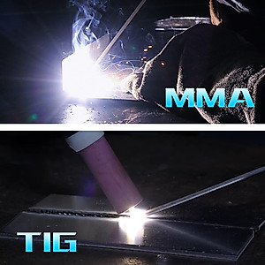 HANSNOKTECH TIG200PV TIG Welder, AC/DC 200Amp Digital LCD Display IGBT Pulse TIG/Stick Welder, Dual Voltage 220V/110V, Arc Welder, TIG Welding Machine with Torach Accessories (Tig200PV)