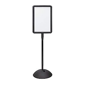 Safco Products Write Way Rectangle Message Sign 4117BL, Black, Magnetic Dual-Sided Dry Erase Board, Indoor and Outdoor Use