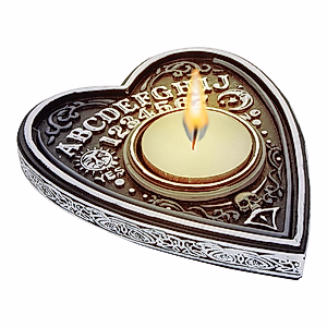 Nemesis Now Black and White Spirit Board Tea Light Holder, Polyresin, 9.5cm