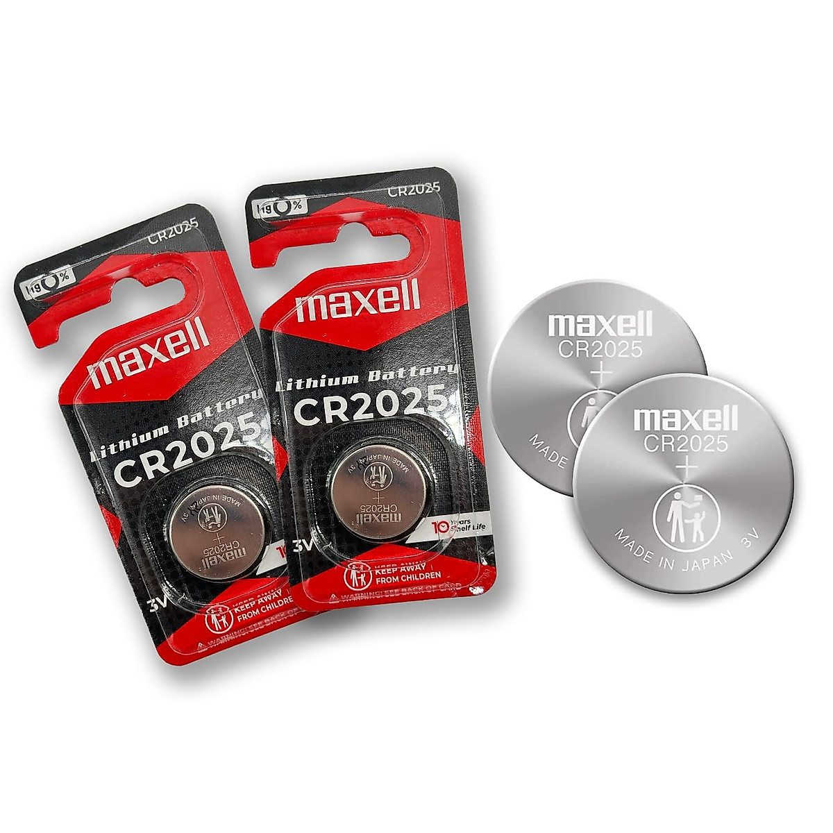2 MAXELL CR2025 3 Volt Lithium Batteries (2 Batteries) Hologram Package EXP: 2020