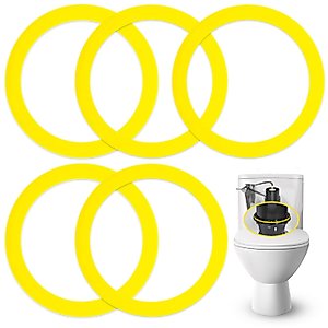 5-Pack of Kohler -Compatible Canister Flush Valve Seal Replacements for Toilets (Equivalent to K-GP1059291) - Replacement Parts for GP1049291 Tank Canister Gasket Kit - by IMPRESA