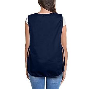 DALIX Cobbler Apron 2 Pockets Smock Chef 28.5" x 18.5" Poly Cotton Navy Blue