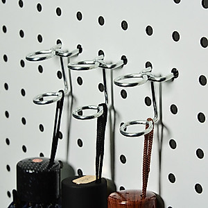 Rddconkit 20 pcs Ring Pegboard Hooks, Multi Ring Tool Hooks Storage Pegboard Pliers Rack Stainless Steel Pegboard Tool Utility Hooks Accessories Shelves for Garage Workshop Carport Basement