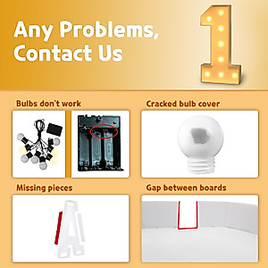 imprsv 3FT Marquee Light Up Numbers, Marquee Numbers for 1st 21st Birthday Decorations Anniversary Party Decor, Mosaic Numbers for Balloons Number 1, Marquee light up letters, Pre-Cut Foam Board Kit