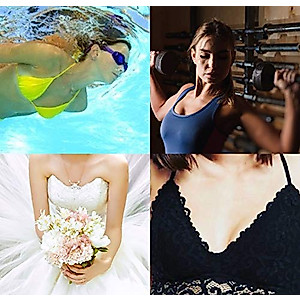 Bravo Women's Triangle Sports Bra, Swimsuit or Bra insert (Black, B/C)