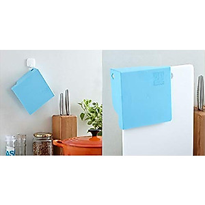 Seki Japan Multifunction Cutting Board, 5.98 inch Mini Plastic Corner Chopping Board, Blue Kitchen Prep Mat