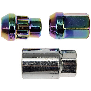 Dorman 713-375G Rainbow/Neo-Chrome Acorn Wheel Nut Lock Set Compatible with Select Models, 20 Pack