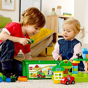 LEGO DUPLO All-in-One-Box-of-Fun Building Kit 10572 Open Ended Toy for Imaginative Play with Large Bricks Made for Toddlers and preschoolers (65 Pieces)