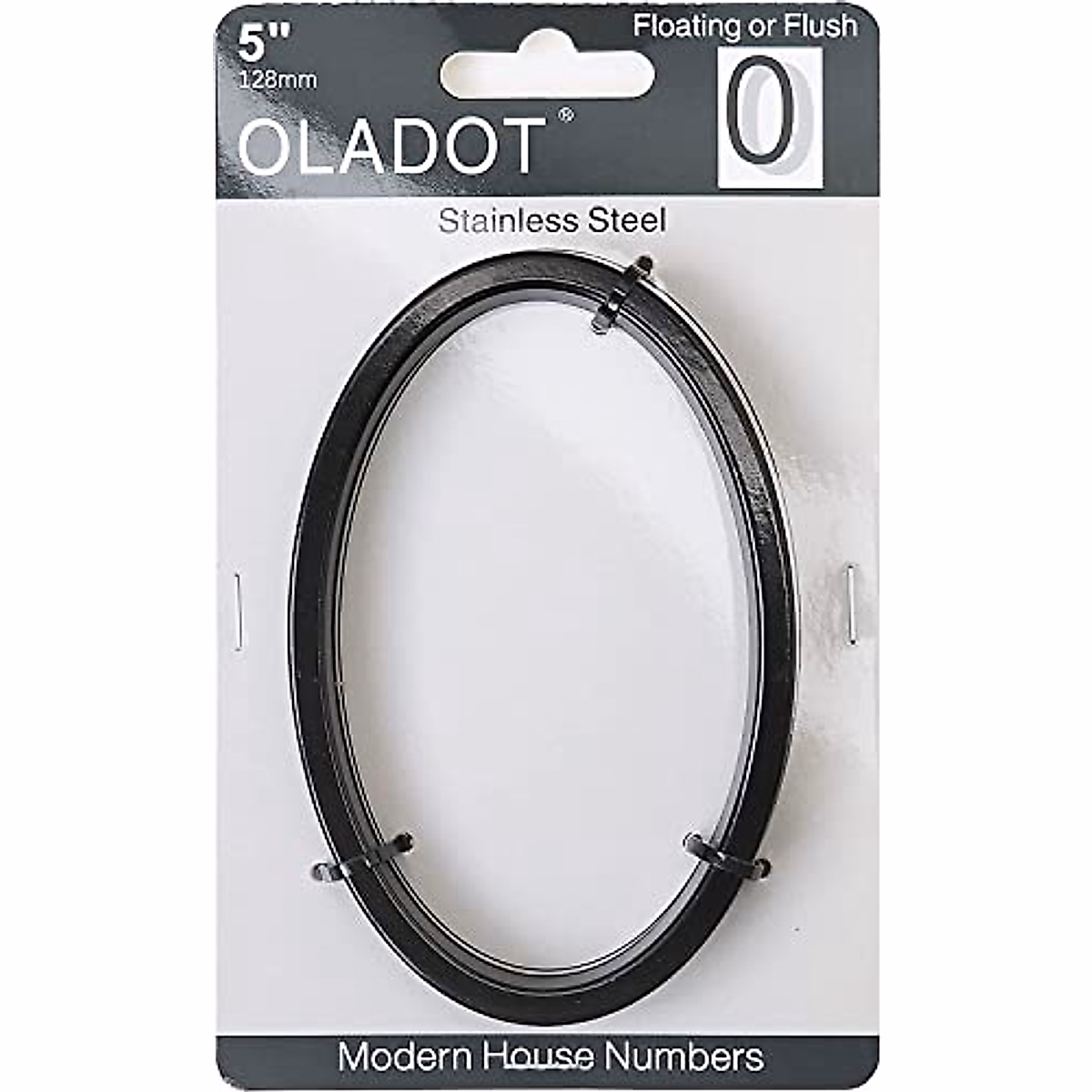 5" Stainless Steel Floating House Number, Metal Modern House Numbers, Garden Door Mailbox Decor Number with Nail Kit, Coated Black, 911 Visibility Signage (0)