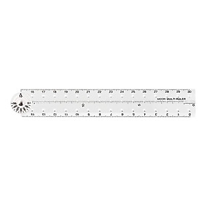 DESIGNPHIL 42266006 Multi Ruler, 11.8 inches (30 cm), Transparent