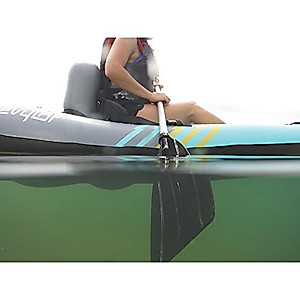 Sevylor QuickPak K1 1-Person Inflatable Kayak, Kayak Folds into Backpack with 5-Minute Setup, 21-Gauge PVC Construction; Hand Pump & Paddle Included