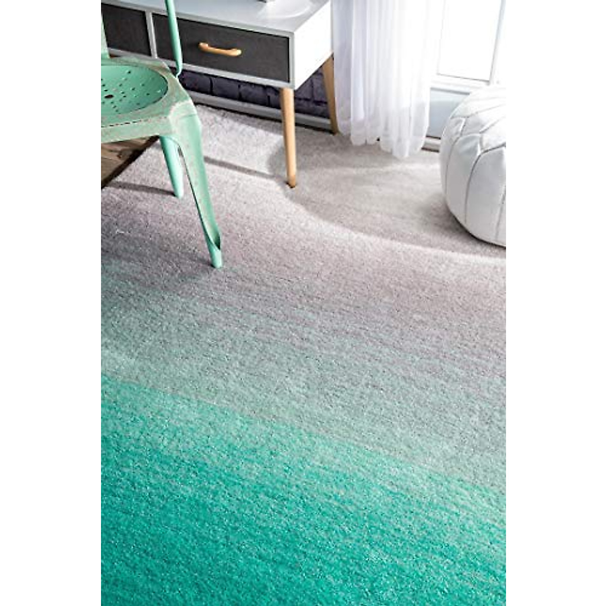 nuLOOM Handmade Ombre Shag Area Rug, 5x8, Turquoise