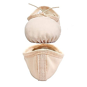 Nexete Ballet Shoes Slippers Classic Canvas Split-Sole Dance Slippers for Toddler Kid Girl Boy Women (Women 12, Ballet Pink)