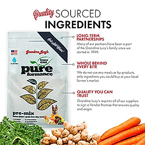 Grandma Lucy's PUREformance Pre-Mix Dog Food, Grain Free and Freeze-Dried - 3Lb Bag
