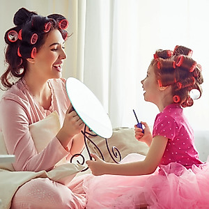 Syhood 36 Pieces Nylon Hair Rollers Curlers Set, Small Self Grip Salon Hairdressing Curlers Hair Rollers DIY Rat Tail Comb Hairdressing Tools for Women, Classic Colors Set