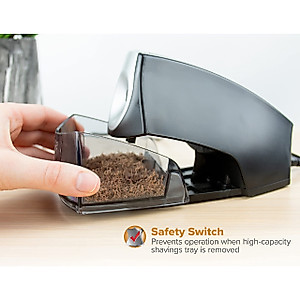 Compact Desktop Electric Pencil Sharpener, Black, Sold as 1 Each