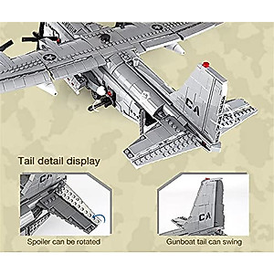 General Jim's AC-130 Gunship Building Blocks Plane Military Bricks Set - Ground-Attack Aircraft with Interactive Features | Compatibke with Cobi, Lego Sets and All Major Brands